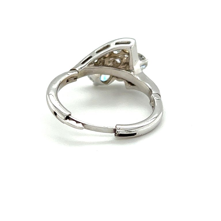 1.65 Carat Diamond Cluster Ring with 14K Gold Finger Mate Shank For ...