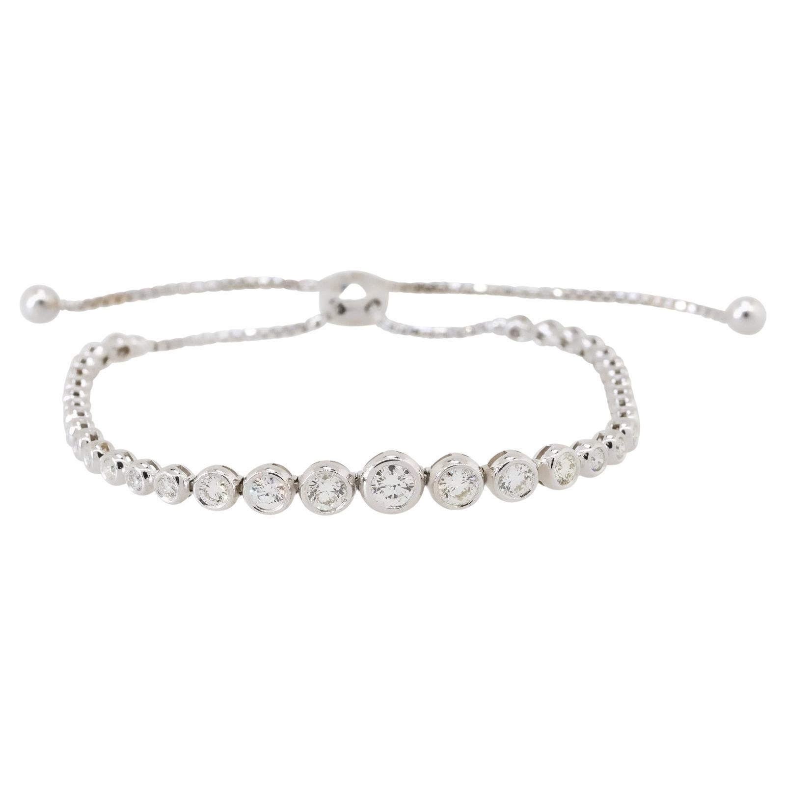 Modern 2.70 Carats Bezel Set Diamond Bracelet at 1stDibs | bezel set ...