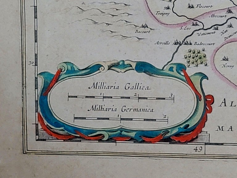 1656 Jansson Map Metz Region of France Entitled "Territorium Metense ...