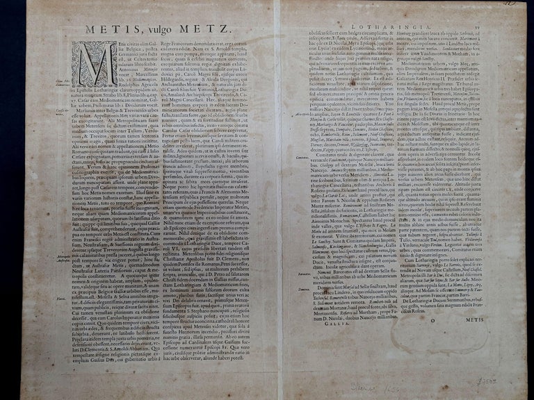 1656 Jansson Map Metz Region of France Entitled "Territorium Metense ...