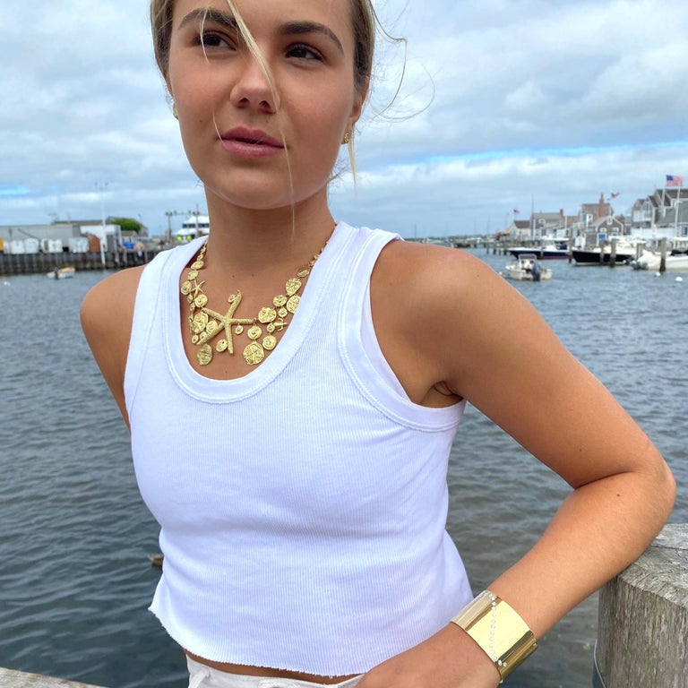 Susan Lister Locke 18 Karat Gold and 1.66 Carat Diamond Wave Cuff at ...