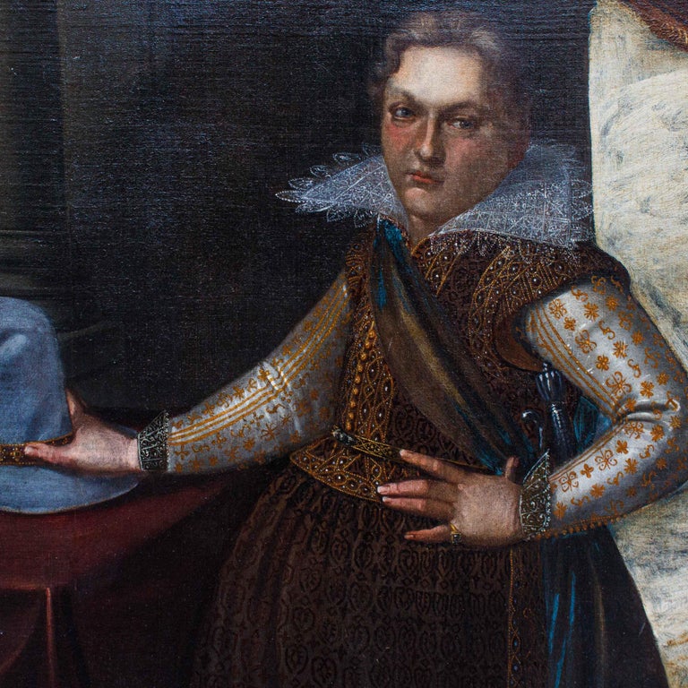 16th-17th Century Gentleman’s Portrait Oil on Canvas by Francesco Zucco ...