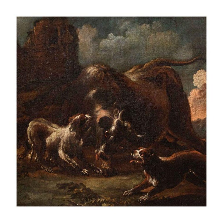 16th Century Animals Painting Oil on Canvas by Crivellino For Sale at ...