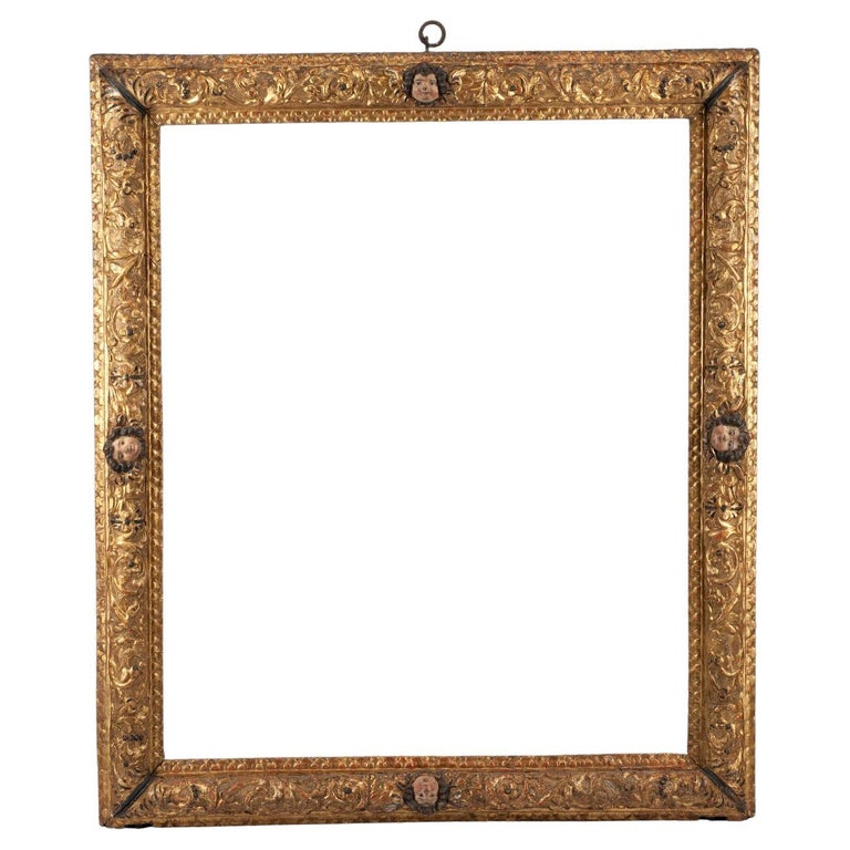 16th Century, Carved, Gilded and Polychrome Wooden Frame For Sale at ...
