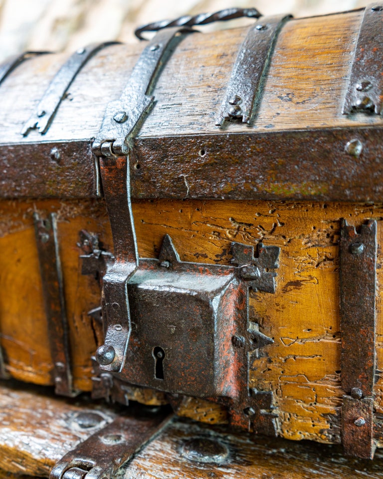 16th Century, Gothic Iron Bound Casket, French, Circa 1500-1540 at 1stDibs