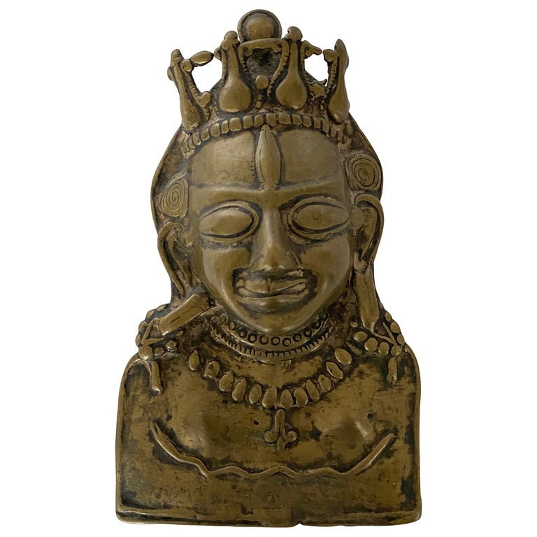 16th Century Indian Devi 'Durga' Bronze Mask at 1stDibs