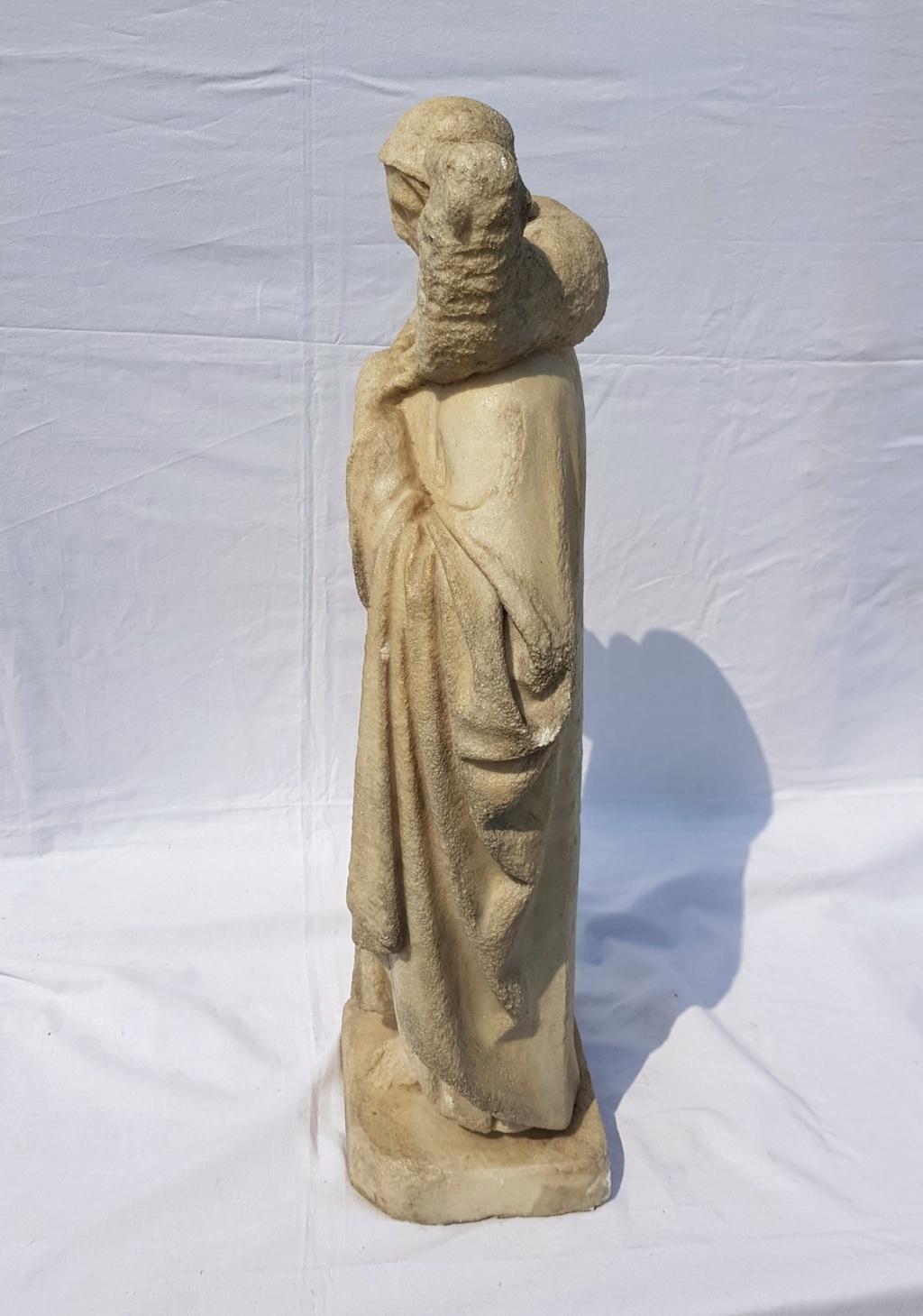 16th Century Italian Figurative Sculpture, St. James the Pilgrim, stone ...