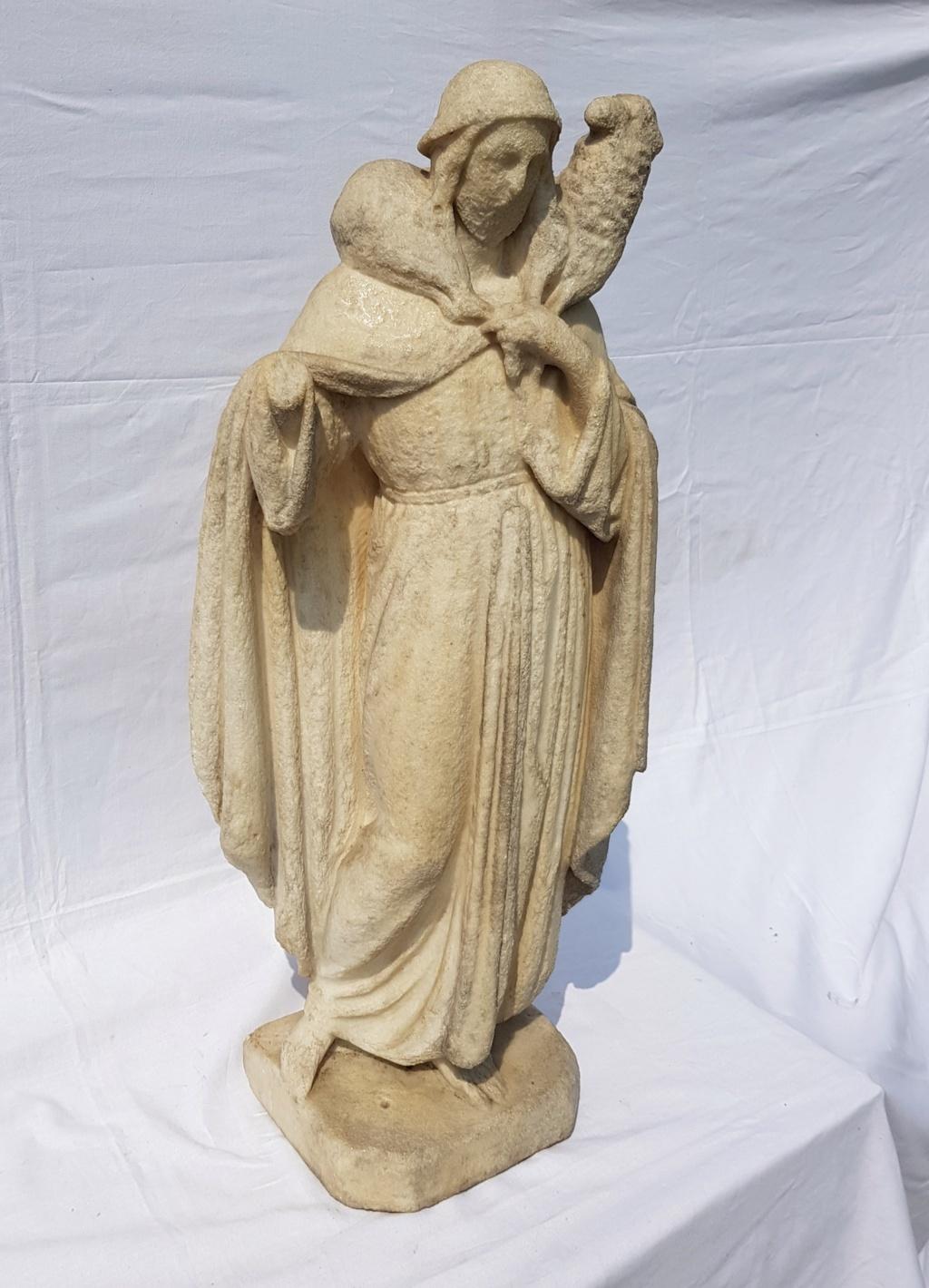 16th Century Italian Figurative Sculpture, St. James the Pilgrim, stone ...