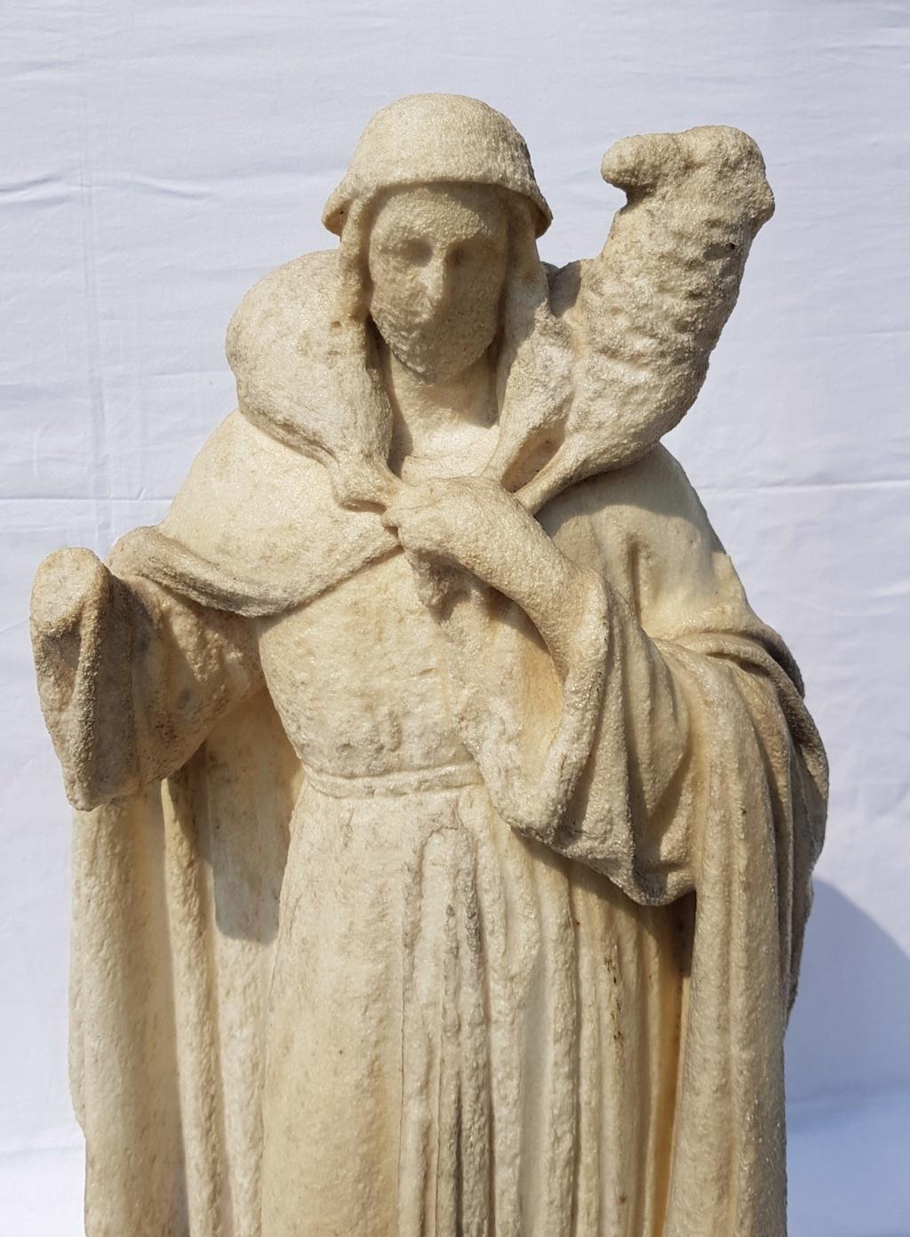 16th Century Italian Figurative Sculpture, St. James the Pilgrim, stone ...