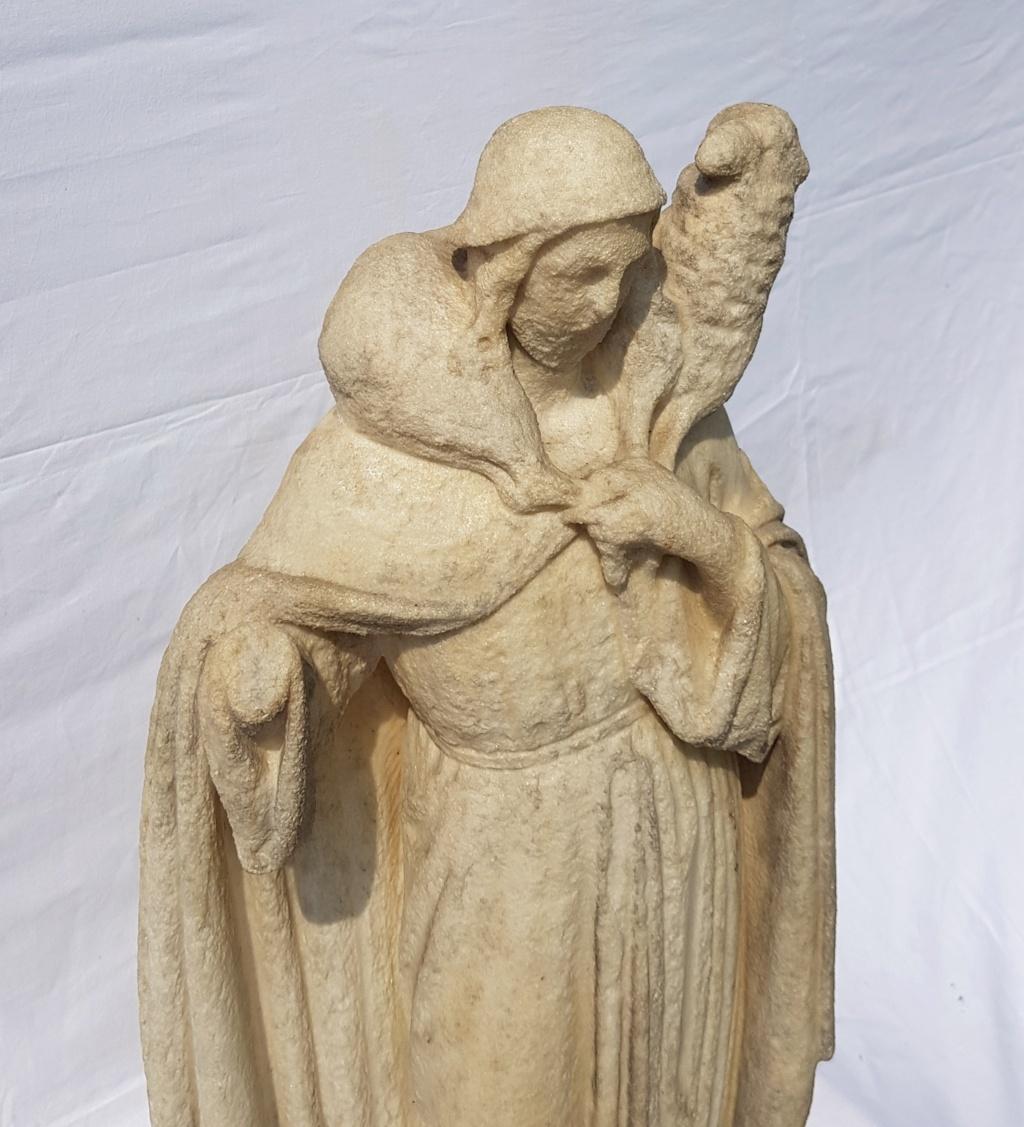16th Century Italian Figurative Sculpture, St. James the Pilgrim, stone ...