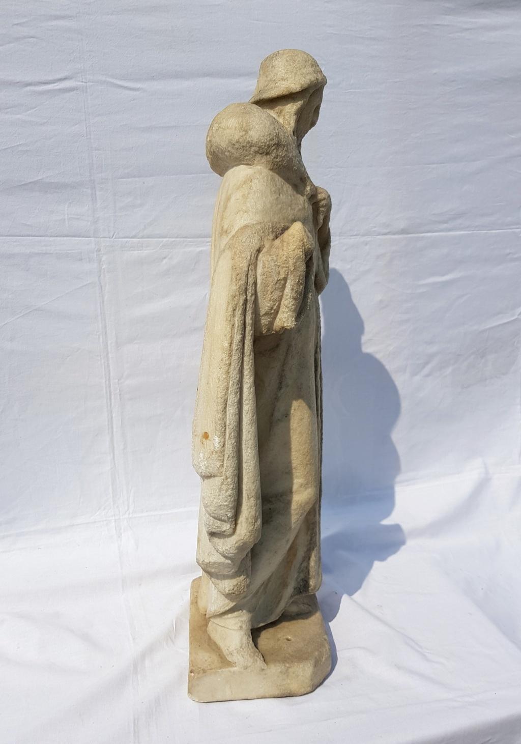 16th Century Italian Figurative Sculpture, St. James the Pilgrim, stone ...