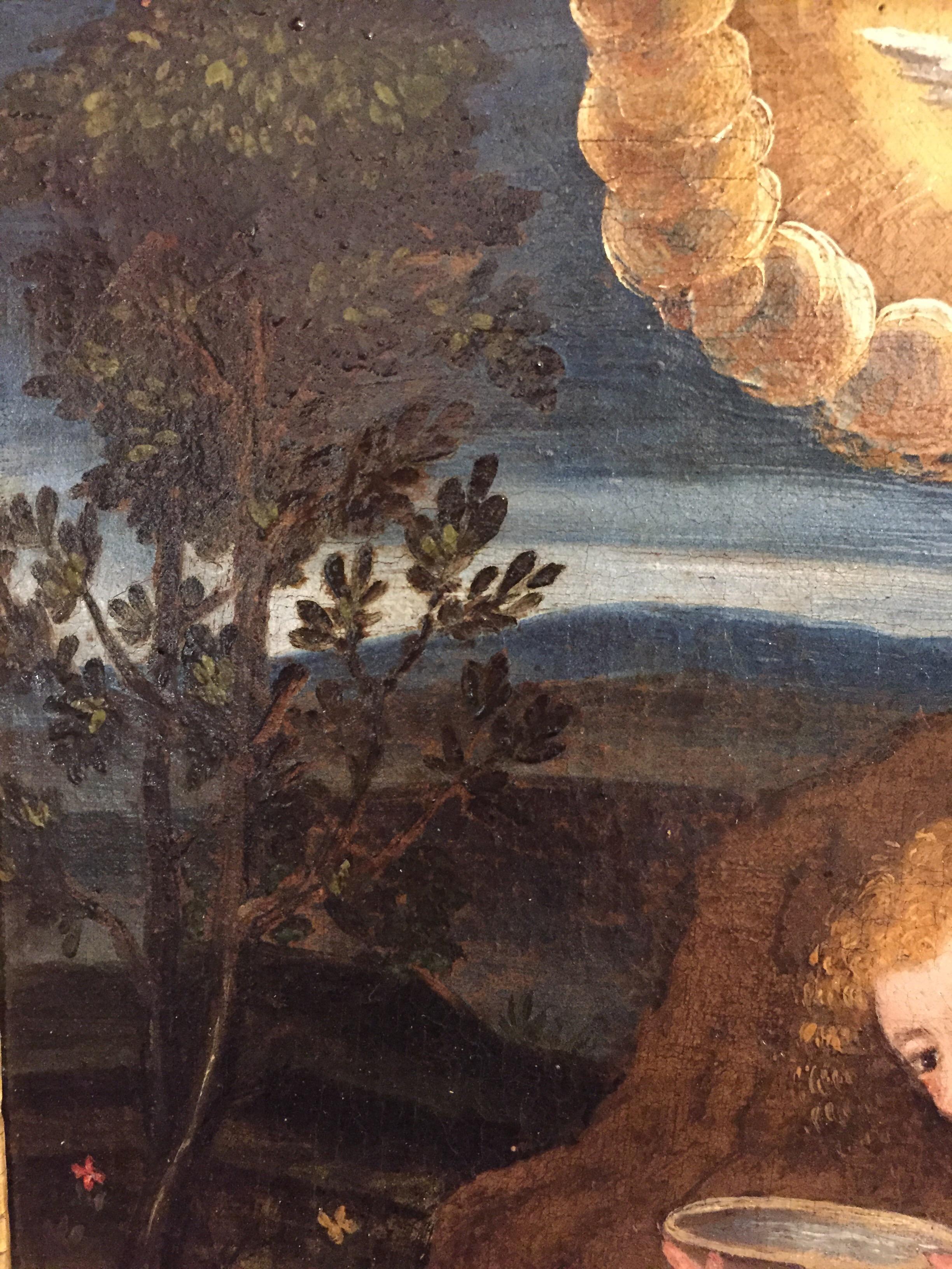 16th Century Italian Old Master Painting Saint John the Baptist with a ...