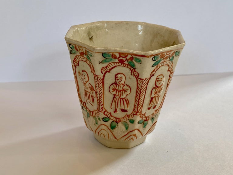 16th Century Polychrome Octagonal Cup at 1stDibs