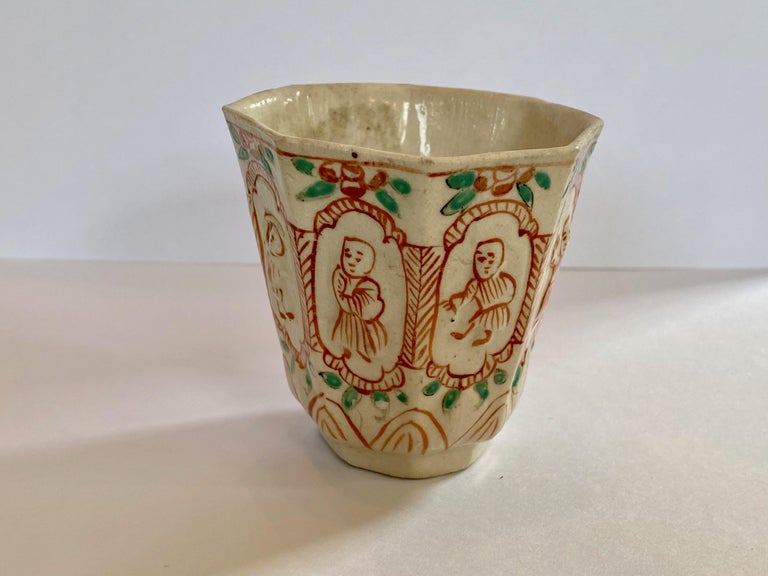 16th Century Polychrome Octagonal Cup at 1stDibs