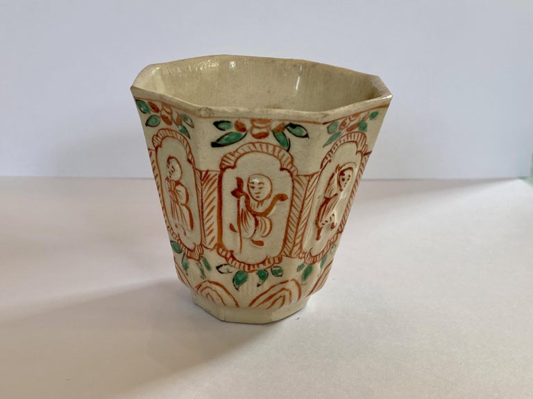 16th Century Polychrome Octagonal Cup at 1stDibs