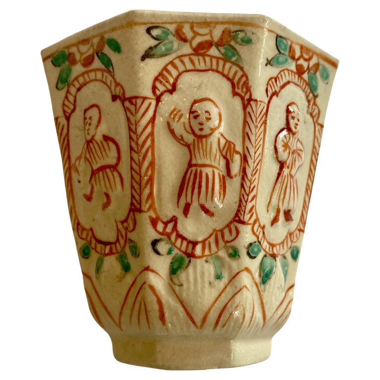 16th Century Polychrome Octagonal Cup at 1stDibs