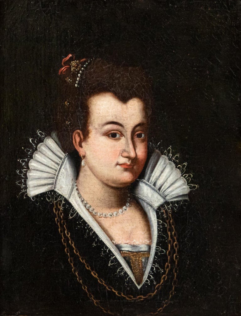 16th Century Portrait of Maria De' Medici Painting Oil on Canvas For ...