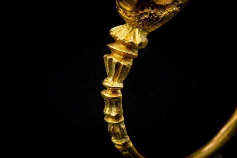 16th Century Renaissance Gold Ring with Table Cut Rock Crystal 22K Gold ...