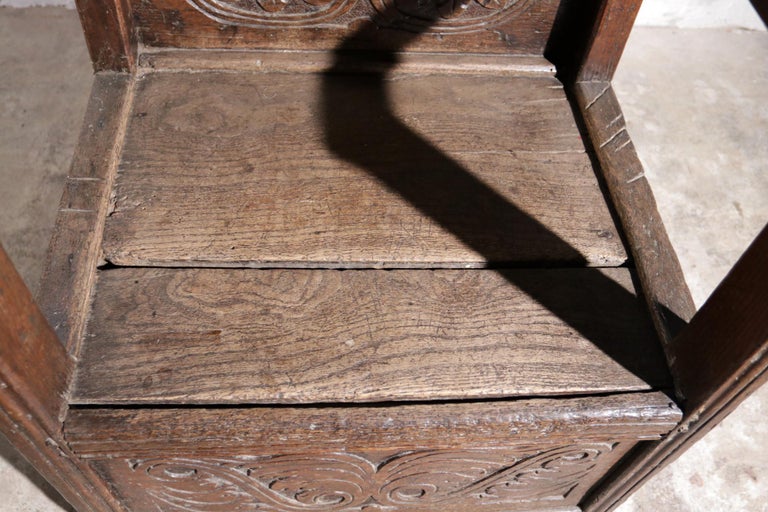 16th Century Renaissance Oak Boxchair at 1stDibs