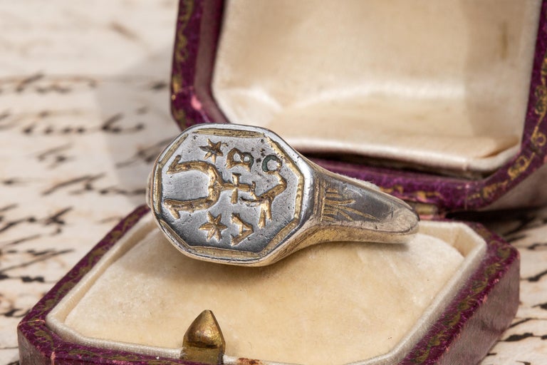 16th Century Silver Polish 'Ślepowron' Coat of Arms Signet Intaglio ...