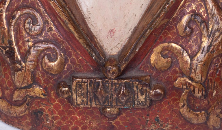 16th Century Spanish Wooden Painted and Gilded Reliquary Bust of a ...