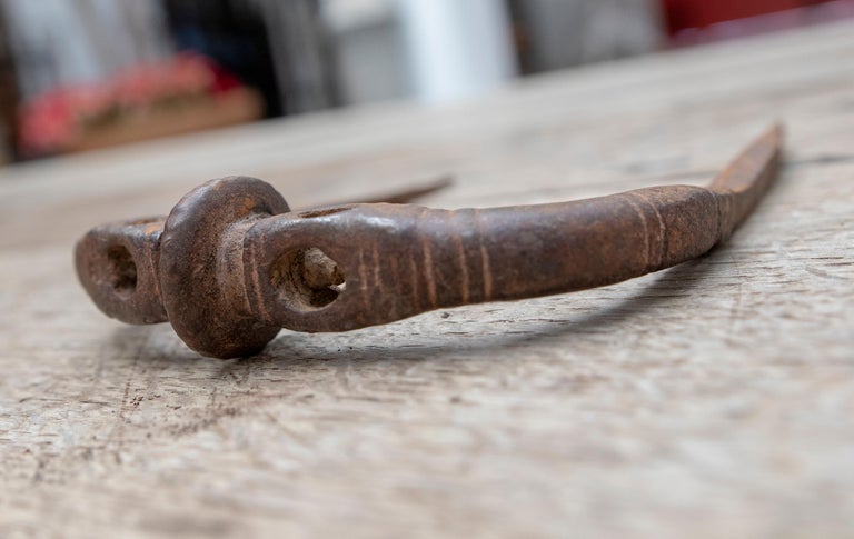 16th Century, Spanish Wrought Iron Handle For Sale at 1stDibs