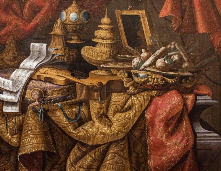 16th Century Still Life with Musical Instruments Painting by Antonio ...