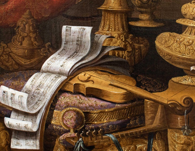 16th Century Still Life with Musical Instruments Painting by Antonio ...