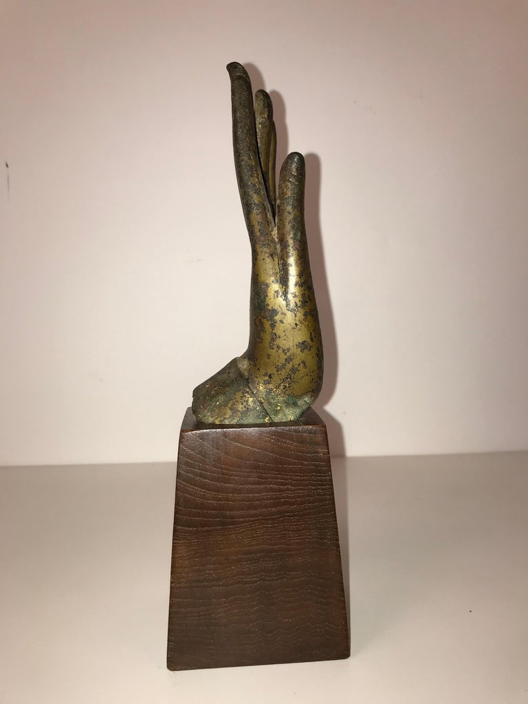 16th Century Thai Gilt Bronze Buddha Hand at 1stDibs