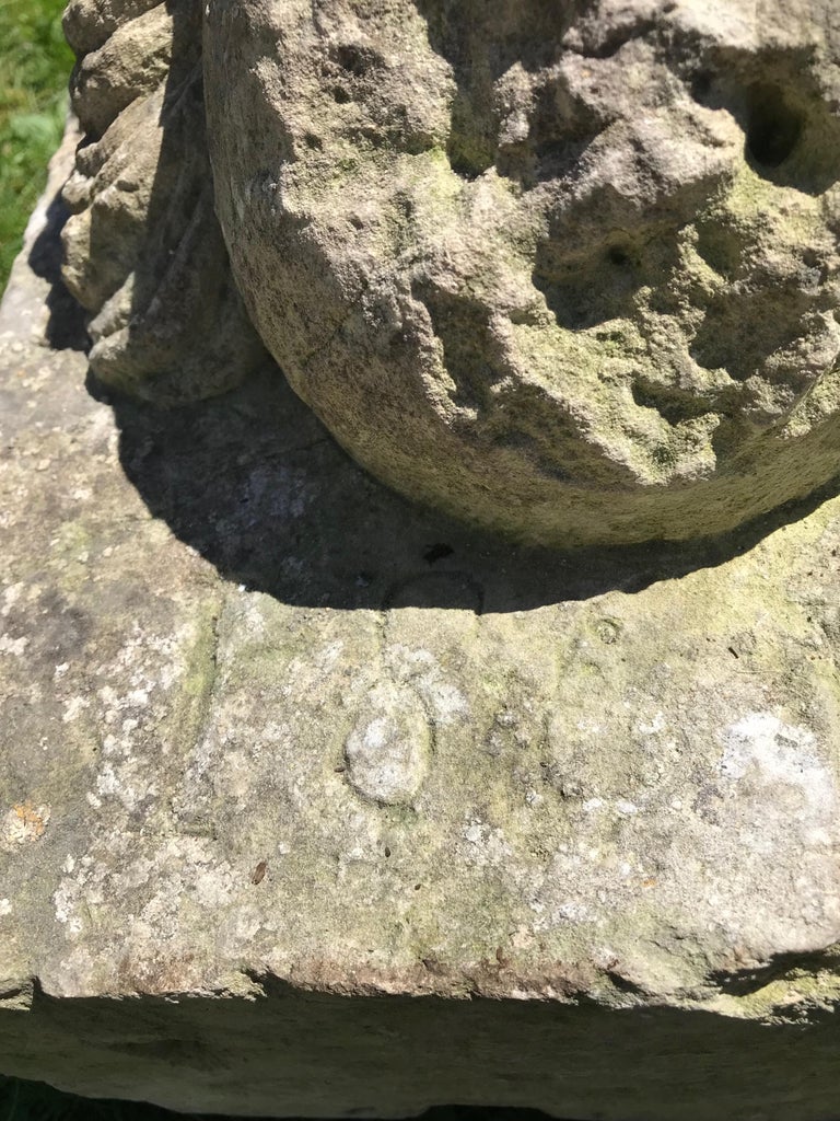16th Century Weathered French Hand Carved Limestone Cherub Head For ...