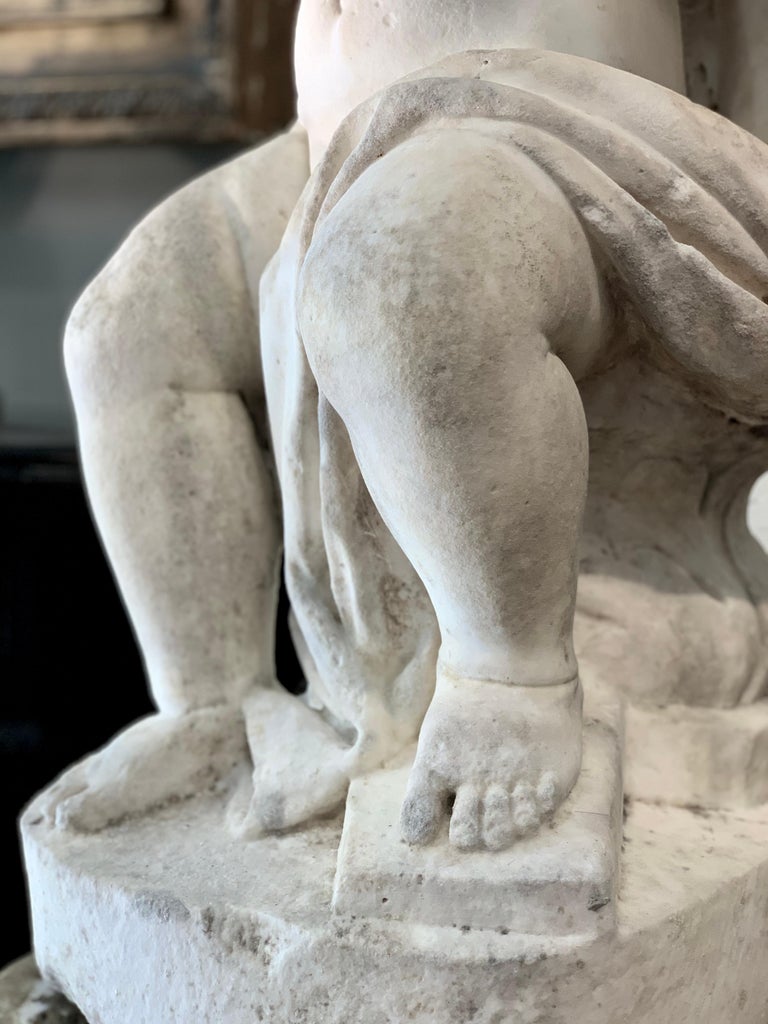 Statue d'enfant Hercule en marbre blanc du 16ème siècle En vente sur ...