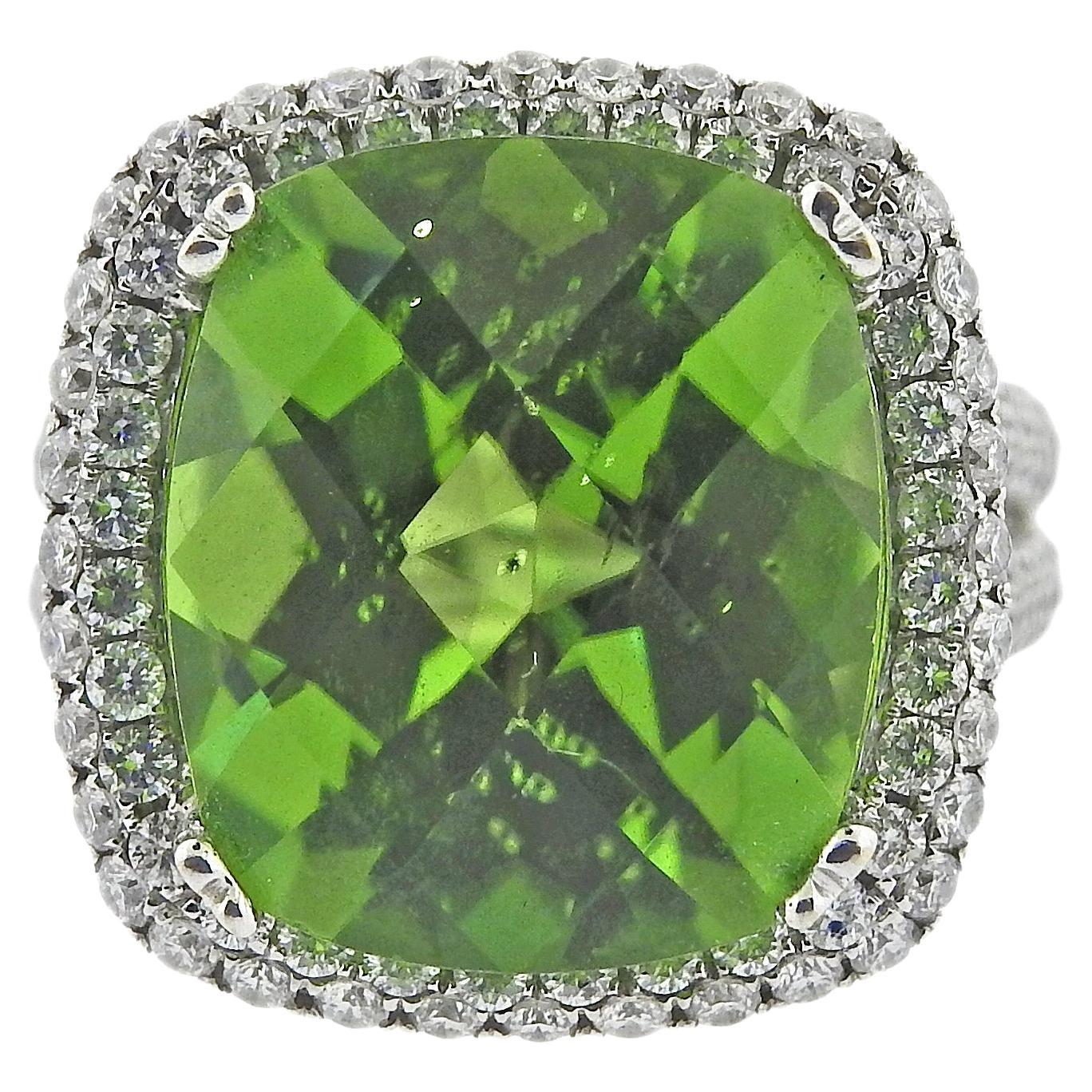 Large Mimi So Gold Peridot Gemstone Cocktail Ring at 1stDibs | large ...