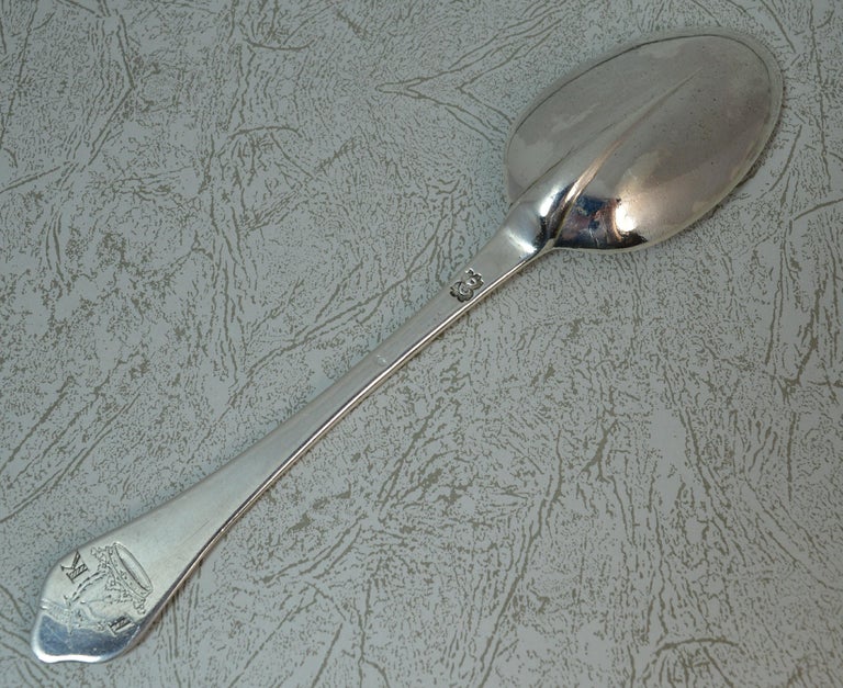 1700 English Silver Rat Tail Trefid Table Spoon For Sale at 1stDibs ...