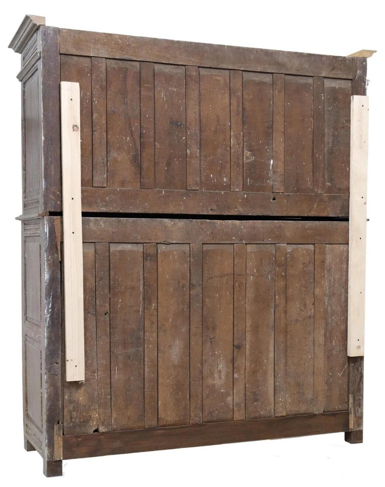 1700s Antique Cupboard, French Gothic Revival, Carved, Credence ...