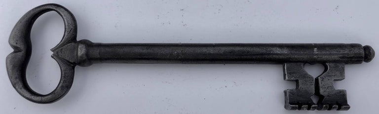 1700s French Hand-Wrought Box Shaped Lock with Its Forged Key, Louis ...