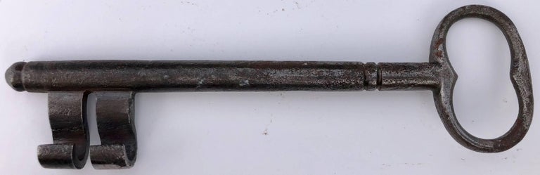 1700s French Hand-Wrought Iron Box Shaped Lock with It's Forged Key ...