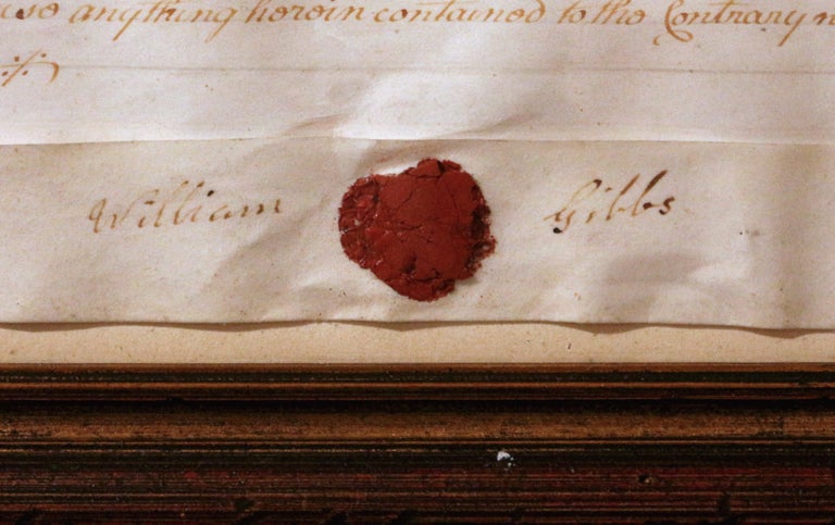 1785 Framed and Stamped Indenture For Sale at 1stDibs