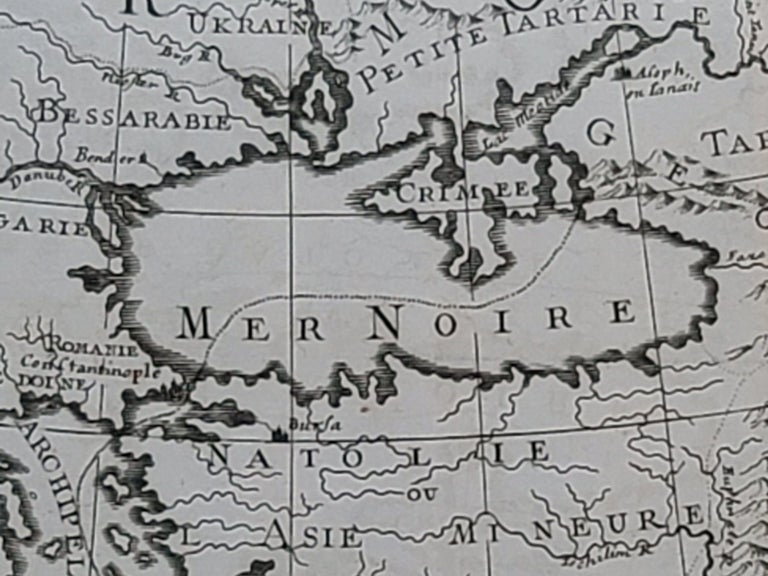 1718 Ides and Witsen Map "Route D'amsterdam a Moscow Et De La Ispahan ...