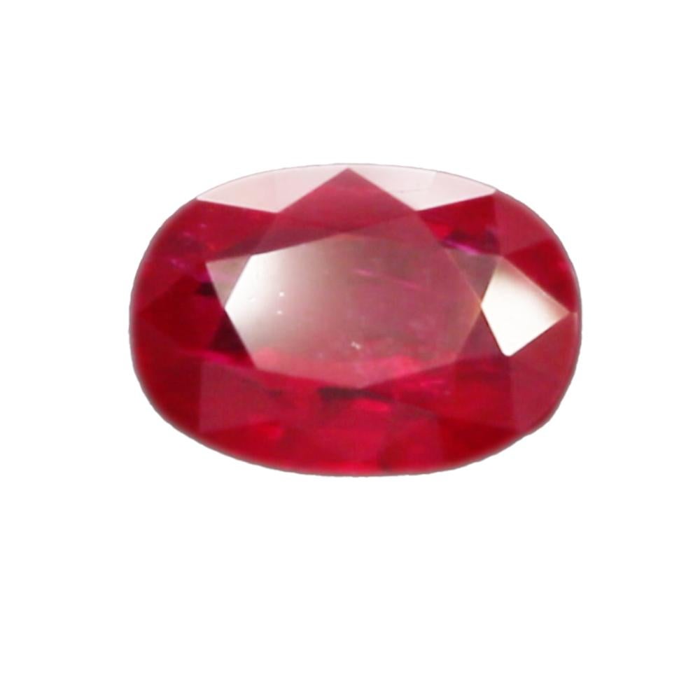 1.72 Carat Oval Natural Burmese Mogok "Pigeon's Blood" GRS Certified ...