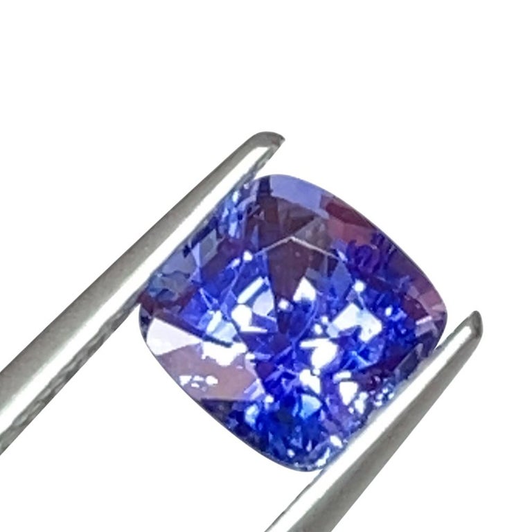 1.73ct Cushion Violetish Blue to Purple Sapphire GIA Certified Sri ...