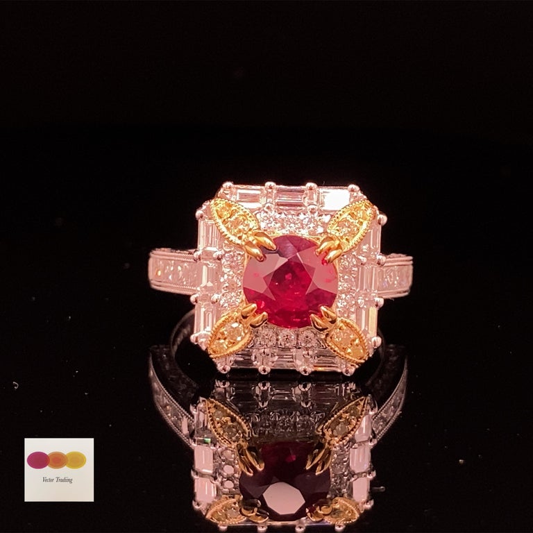 1.74 Carat LOTUS Certified Burma No Heat Pigeon's Blood Red Ruby ...