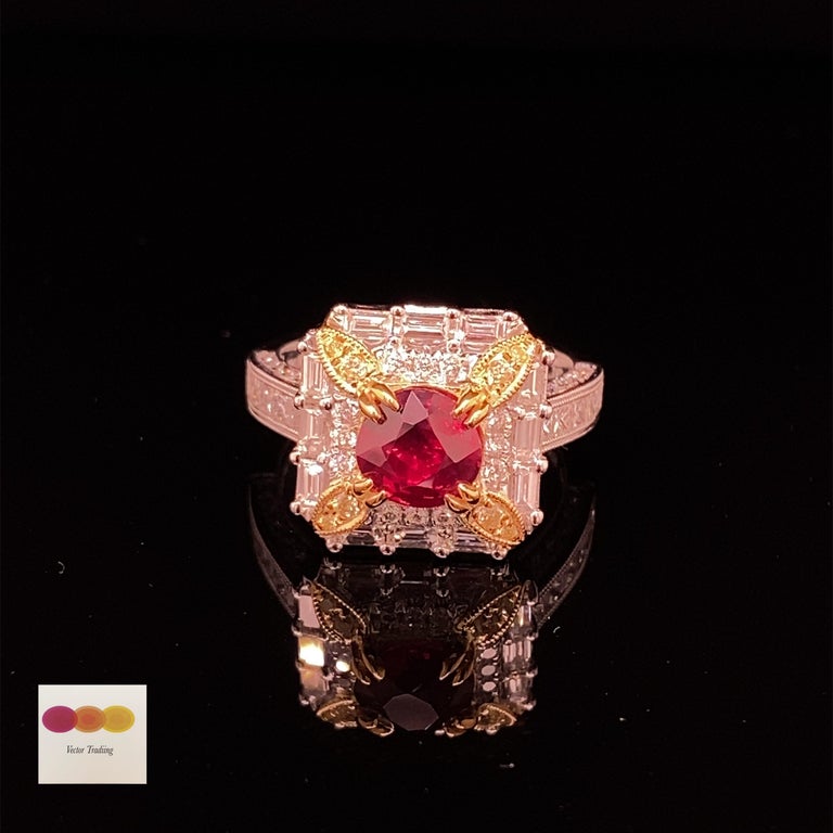 1.74 Carat LOTUS Certified Burma No Heat Pigeon's Blood Red Ruby ...