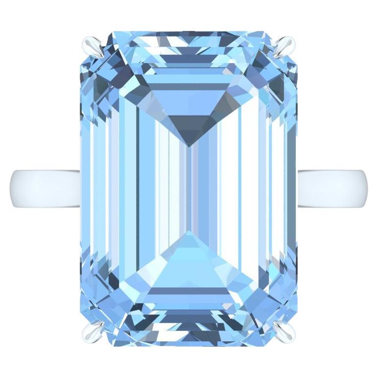 Spectacular Green-Aquamarine Asscher Cut Cocktail Ring at 1stDibs ...