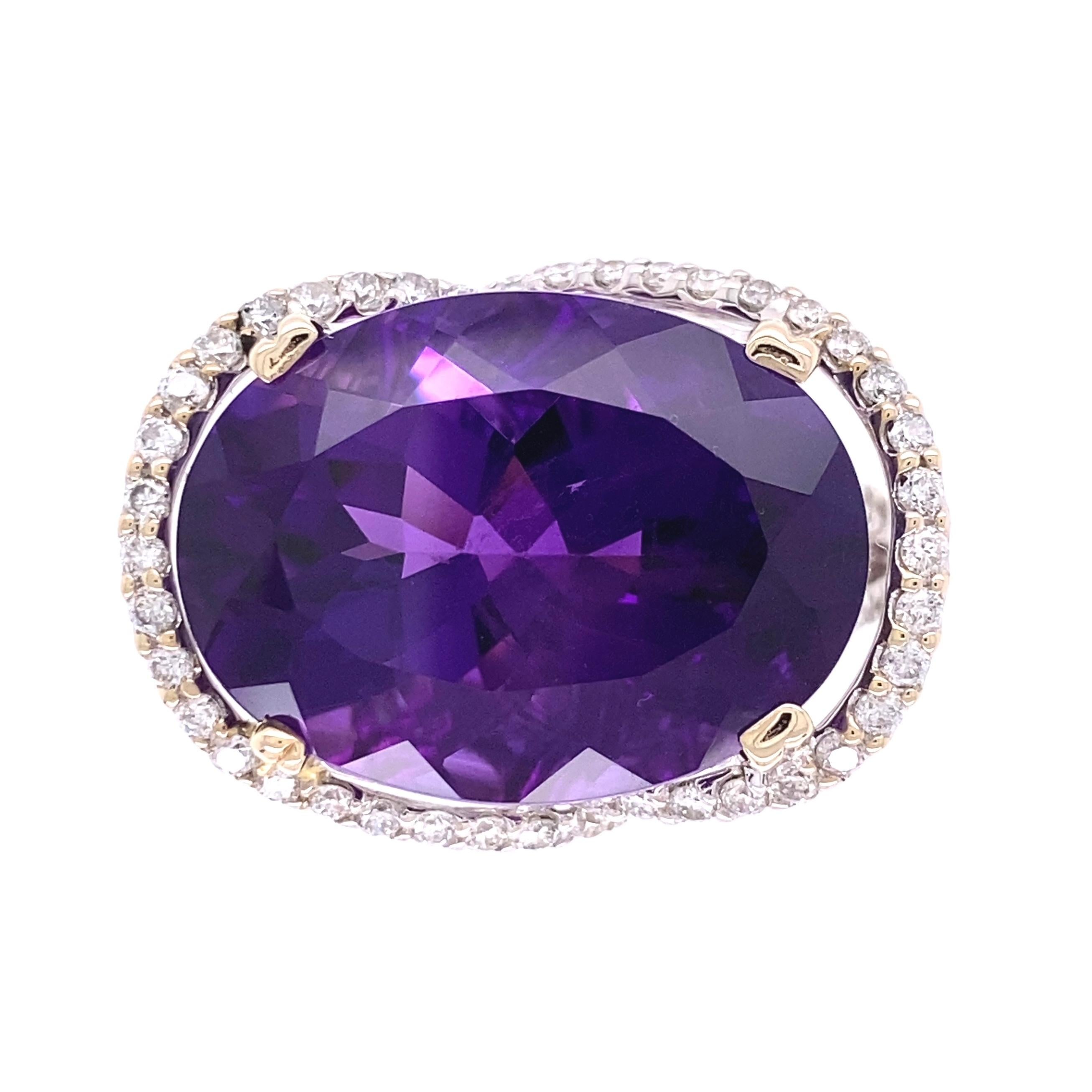 1960s Siberian Amethyst Gold Ring at 1stDibs | siberian amethyst ring ...