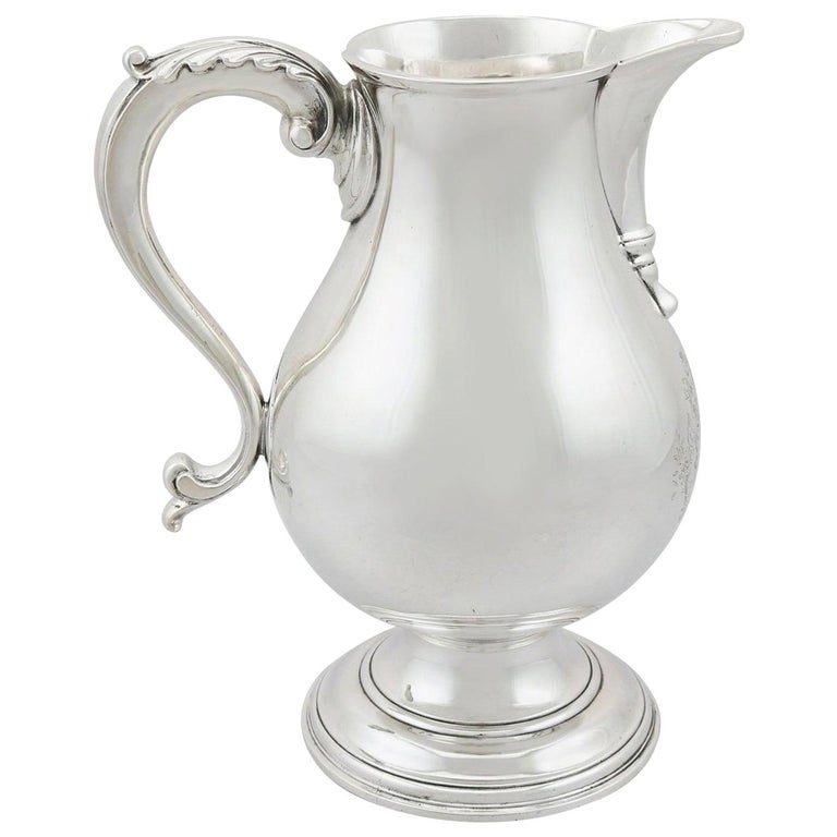 1760s Antique Sterling Silver Beer/Water Jug For Sale at 1stDibs
