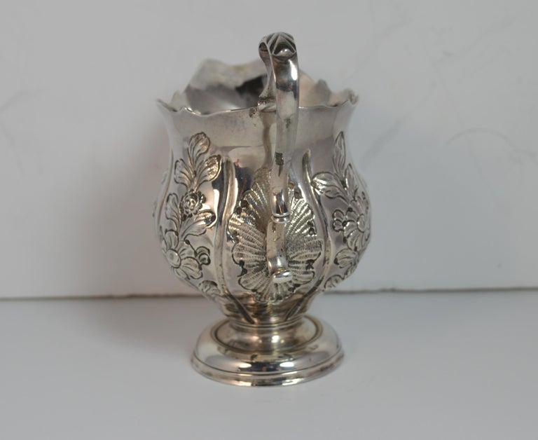 1763 Georgian Solid Silver Cream or Milk Jug at 1stDibs