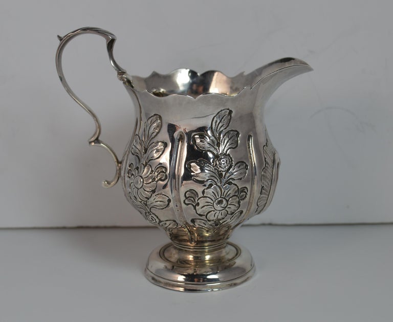 1763 Georgian Solid Silver Cream or Milk Jug at 1stDibs