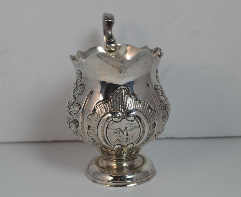 1763 Georgian Solid Silver Cream or Milk Jug at 1stDibs