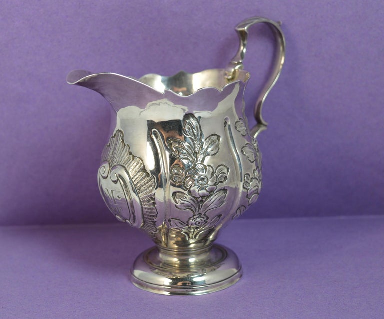 1763 Georgian Solid Silver Cream or Milk Jug at 1stDibs