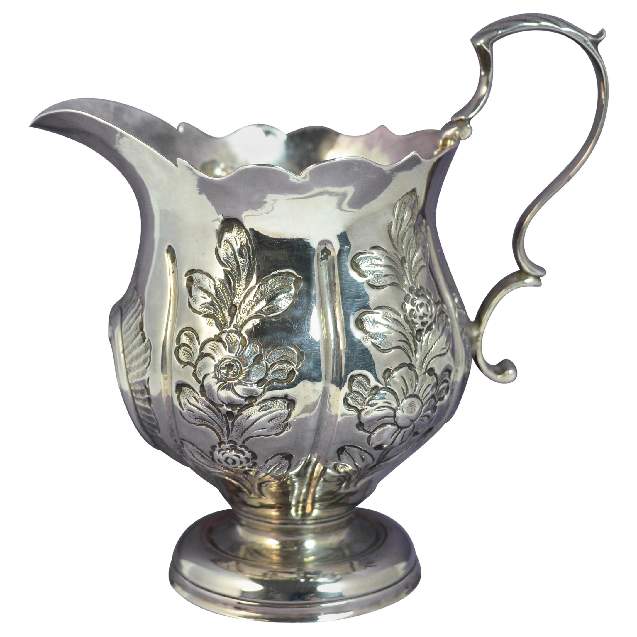 1763 Georgian Solid Silver Cream or Milk Jug at 1stDibs